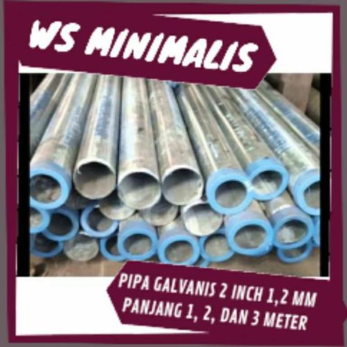 Jual PIPA GALVANIS 2 INCH, 1,2MM, 1, 2, DAN 3 METER, PIPA BULAT, PIPA ...