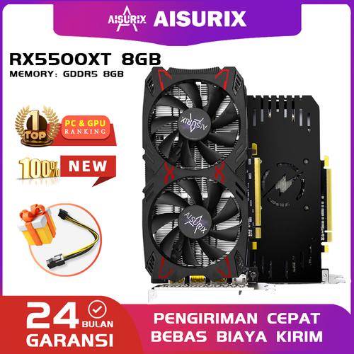 Jual AISURIX AMD Radeon RX 5500XT 8GB VGA CARD GDDR6 128BIT New Video ...