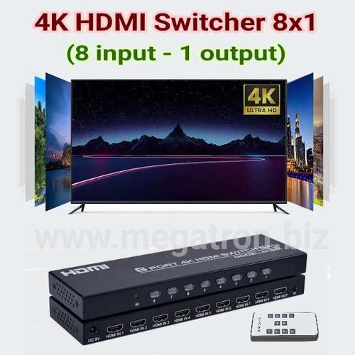 Jual 4K HDMI switcher / Selector 8x1 (8 input - 1 output - Jakarta ...