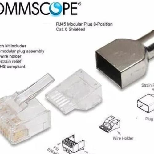 Jual AMP konektor RJ45 CAT6 Commscope Connector RJ 45 Cat 6 Original ...