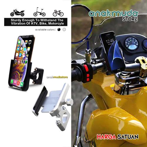 Promo Phone Holder HP Motor Dudukan Handphone Stang Motor Sepeda Stand ...