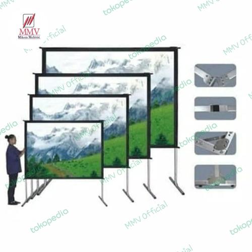 Jual Layar Proyektor BRITE/Screen Projector Fast Fold BRITE 200" FAS ...