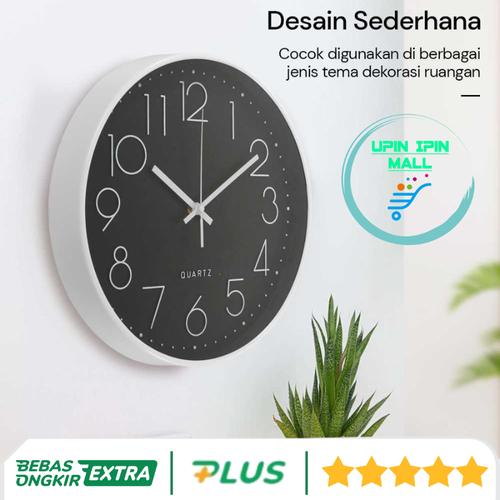 Jual Jam Dinding Modern Minimalis Dekorasi Rumah Ruangan Estetik 30cm ...