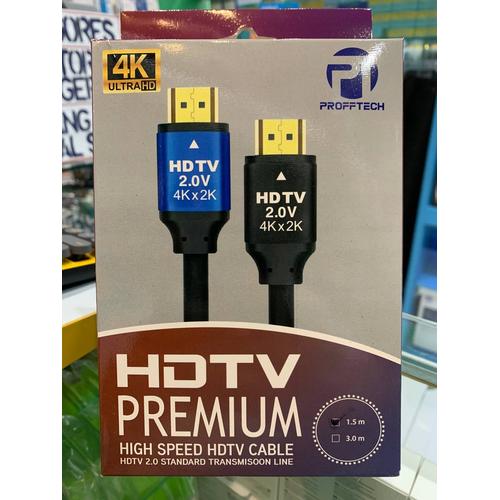 Jual Kabel HDMI ProffTech Premium 1.5M HDTV Versi 2.0 4K 2K - Kota ...