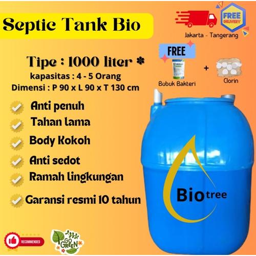 Jual Septic tank bio 1000 liter biotech biofilter biotank bio taf murah ...