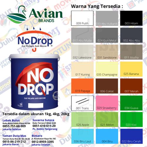 Jual Cat Tembok Waterproofing NO DROP (4 kg) - 002 ABU ABU - Jakarta ...