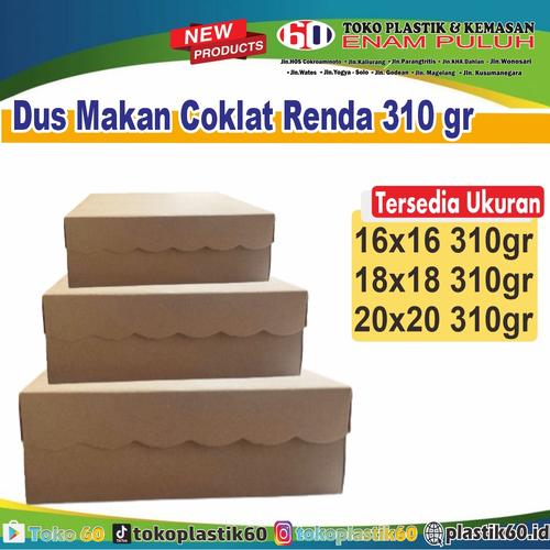 Jual DUS MAKAN KRAFT RENDA POLOS BROWN 310gr / DUS MAKAN KRAFT RENDA ...