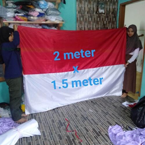Jual Bendera Indonesia uk 1.5 x 2 meter / merah putih . bendera jumbo ...