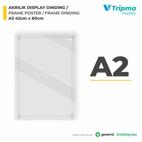 Jual Frame Poster Dinding/ Akrilik Display Dinding Ukuran A2 - 2mm ...
