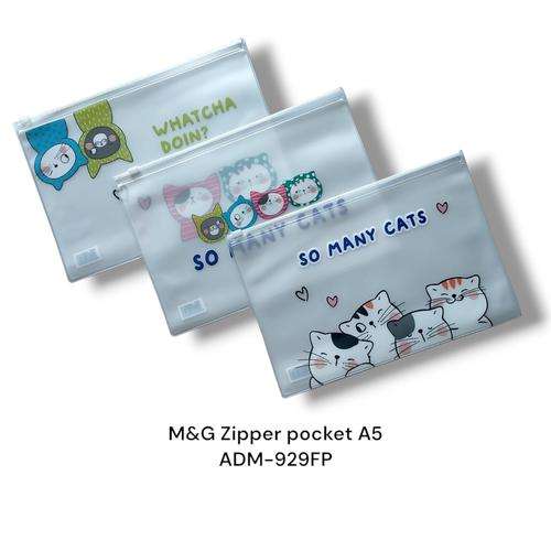 Jual Map Dokumen Document File Zip Bag Plastik A5 M&G Zipper Pocket ...