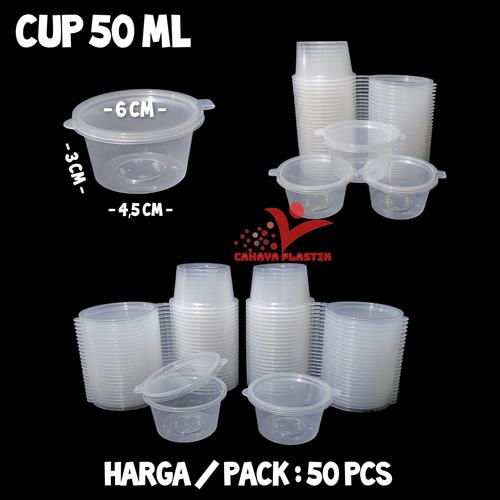 Jual Cup Saos 50ml 80ml Isi 50pcs / Wadah Plastik Jelly Saus Sambel ...