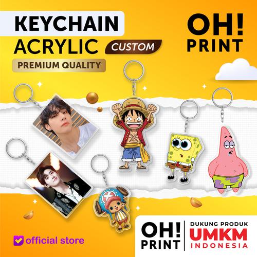 Jual Gantungan Kunci Custom | Keychain Custom Acrylic Print - 1 sisi 1 ...