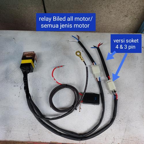 Jual relay Biled all motor/ semua jenis motor plus soket 4 pin / soket ...