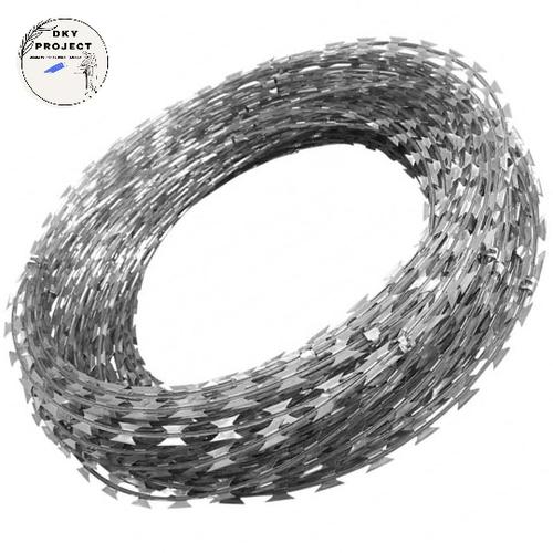 Jual Pagar Kawat Duri Silet Galvanis Razor Wire BTO 28 1 Roll 10 - 15 ...