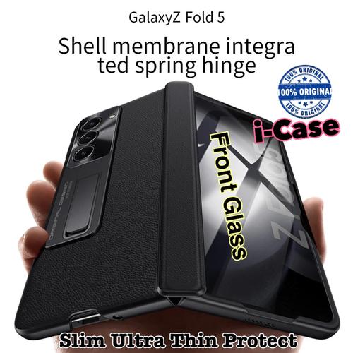 Jual Case Samsung Z Fold5 5G Leather Slim Hinge Protect 360 Casing Fold ...