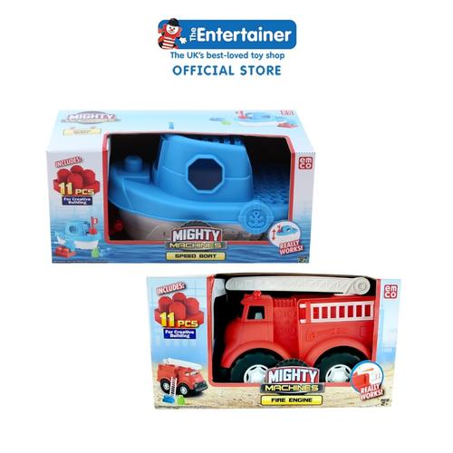 Jual Mighty Machines - Mainan Balok Susun Kapal Mobil Pemadam Anak Laki ...