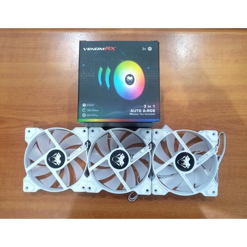 Jual Fan Casing VenomRX Auto A-RGB 1pack isi 3pcs - White - Putih ...