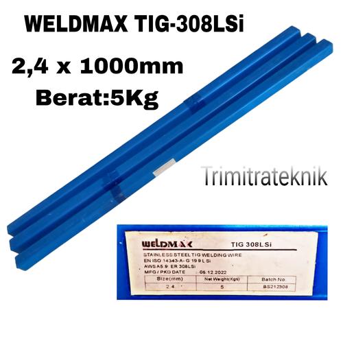 Jual KAWAT LAS ARGON STAINLESS 308Lsi 2,4mm WELDMAX Kemasan Tube 5Kg - Kab. Tangerang - Tri ...
