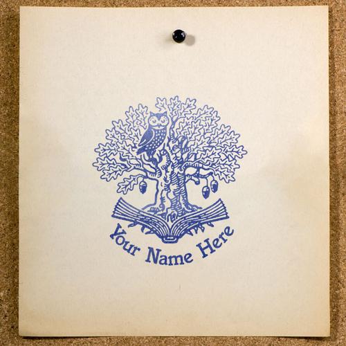 Jual Stempel Buku Perpustakaan Ex Libris Stamp Custom Nama SE-21 - 30mm ...