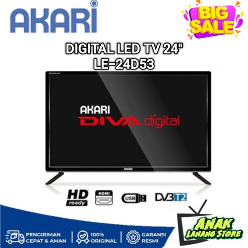 Jual AKARI LED TV 24 INCH LE-24D53 DIGITAL TV USB MOVIE LE24D53 GARANSI ...