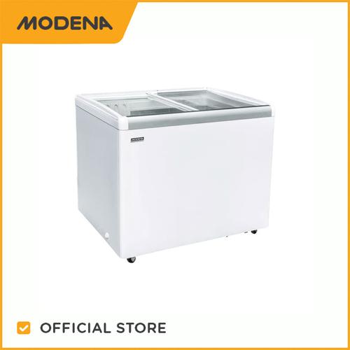 Promo MODENA FREEZER BOX KACA GESER MC-0356 336 LITER FREEZERBOX Cicil ...