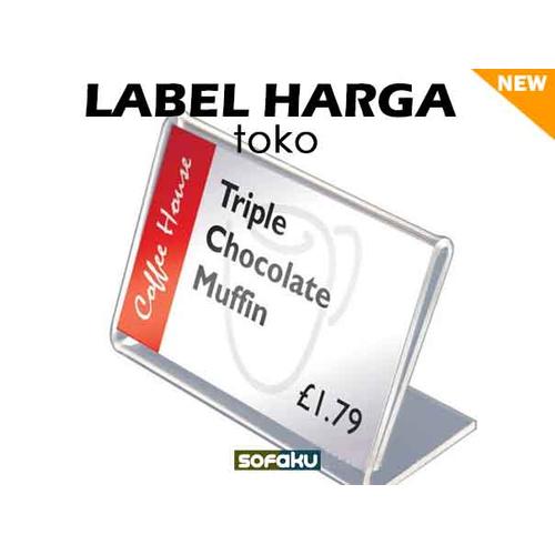 Jual Label Harga 6x4cm Acrylic Stand Price Tag - Label Display Harga ...