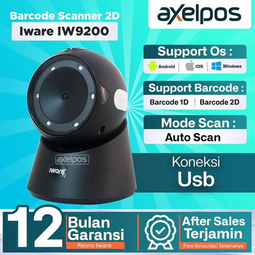 Promo Omni Barcode Scanner Duduk Auto Scan 1D - 2D Iware IW9200 Usb ...