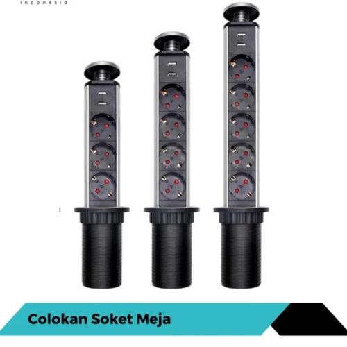 Jual STOP KONTAK MEJA MEETING TANAM 5 COLOKAN LISTRIK+2 USB 2 AMPERE ...