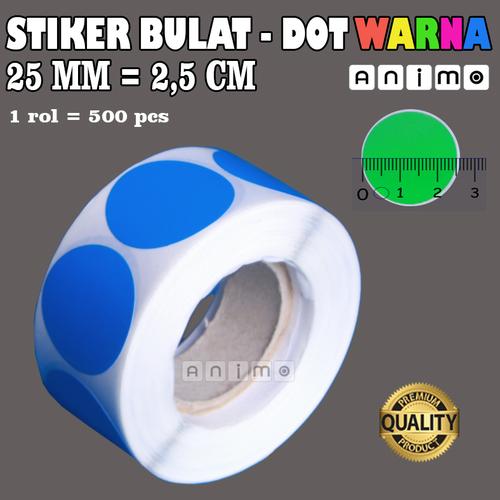 Jual Stiker Bulat Warna - COLOR DOT STICKERS - ROL - Biru - Jakarta ...
