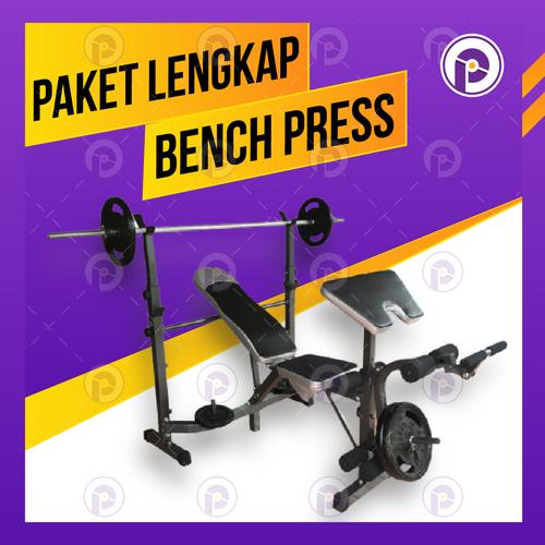 Jual Paket Lengkap Bench Press Stick dan Beban 40kg Benchpress Home Gym ...