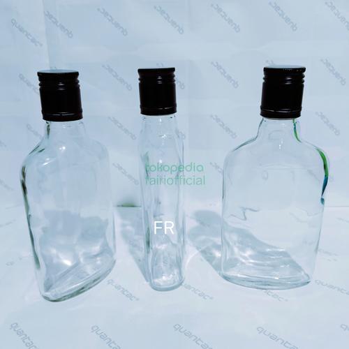 Jual Botol kaca gepeng 200ml botol oval 250ml tutup segel alumunium ...