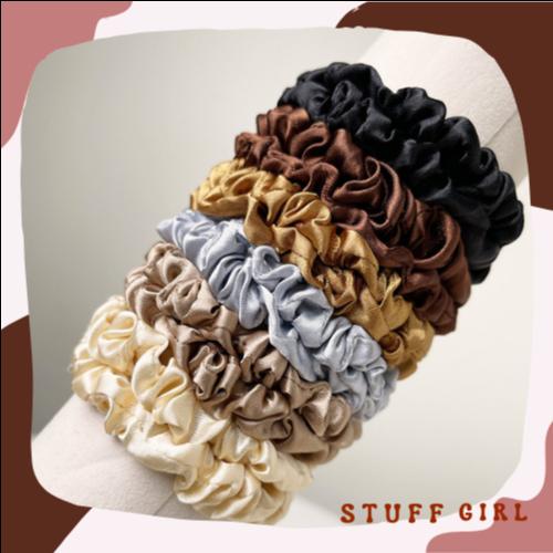Jual BD09 Ikat Rambut Ponytail Scrunchie Kain Satin Sutra/Tali Rambut ...
