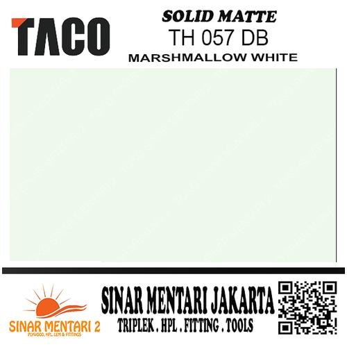 Jual TACO HPL SOLID MATTE TH 057 DB MARSHMALLOW WHITE - Jakarta Barat ...
