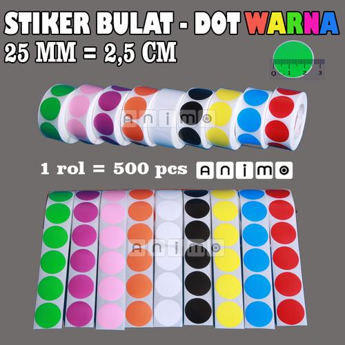 Jual Stiker Bulat Warna - COLOR DOT STICKERS - ROL - Putih - Jakarta ...