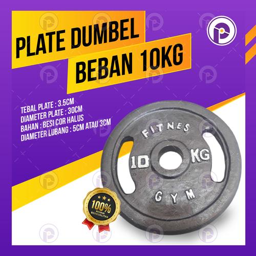 Promo PLATE DUMBEL 10KG BESI BLACKSTEEL BEBAN BARBEL DAMBEL DUMBELL ...