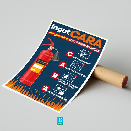 Jual POSTER SAFETY - INGAT CARA PENGGUNAAN APAR - A3 (45x30cm) - Kota ...