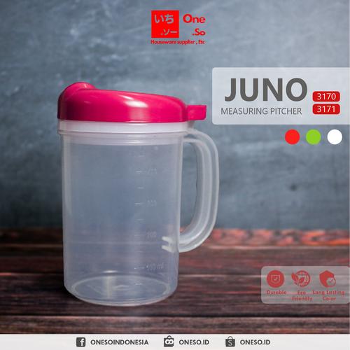 Jual GELAS PITCHER UKUR JUNO 500 ML DELUXE / BOTOL GELAS UKUR MINYAK ...