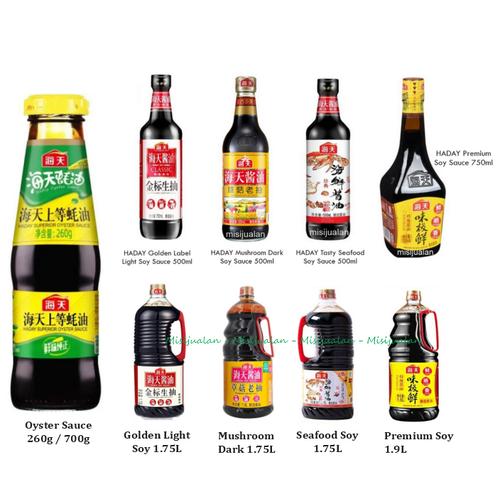 Jual Haday Premium Golden Label Seafood Mushroom Dark Light Soy Sauce ...