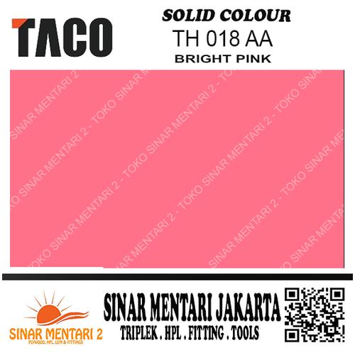 Jual TACO HPL SOLID COLOUR TH 018 AA BRIGHT PINK - Jakarta Barat ...