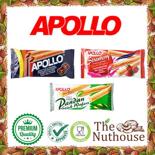 Jual Apollo Stick Wafer Biscuit per pack 11gr Pandan / Coklat ...