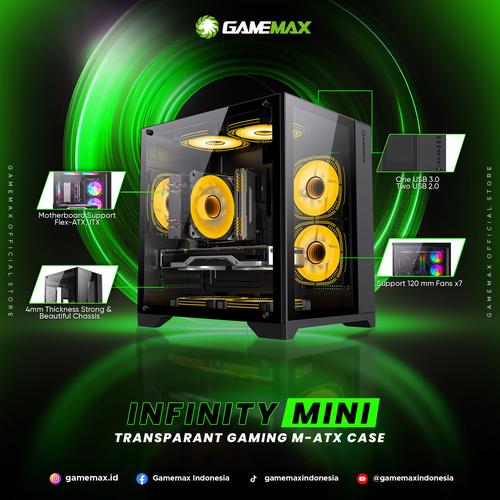 Jual Gamemax Infinity Mini - m-ATX Gaming Case - Mirip VenomRX Daemon ...