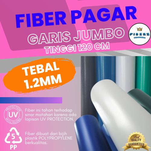 Jual FIBERZ - Fiber Plastik Penutup Pagar JUMBO GARIS TEBAL 1.2mm ...