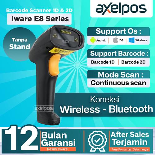Promo BARCODE SCANNER IWARE E-8SERIES WIRELESS 1D / USB BLUETOOTH 2D ...