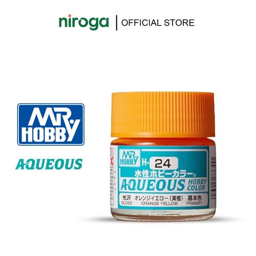 Jual AQUEOUS Hobby Color H24 Orange Yellow - cat airbrush kuas gundam ...