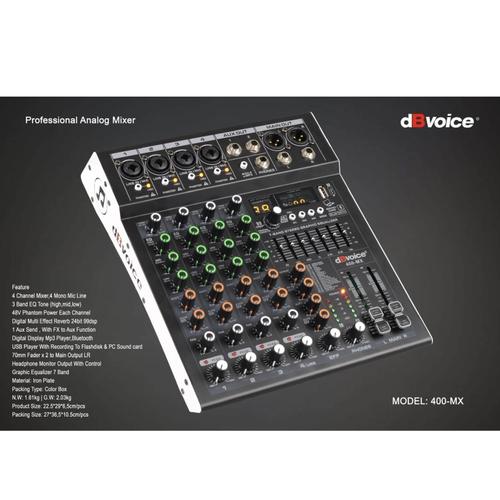 Jual MIXER AUDIO DB VOICE 400 MX / 400MX 4 CHANNEL ORIGINAL DBVOICE ...