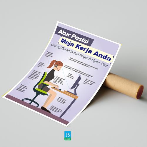 Jual POSTER SAFETY K3 - ATUR POSISI KERJA ANDA - A3(45x30cm) - Kota ...