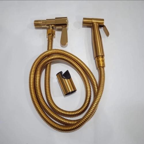 Jual Jet shower gold & Stop kran single doubel, set shower closet gold ...
