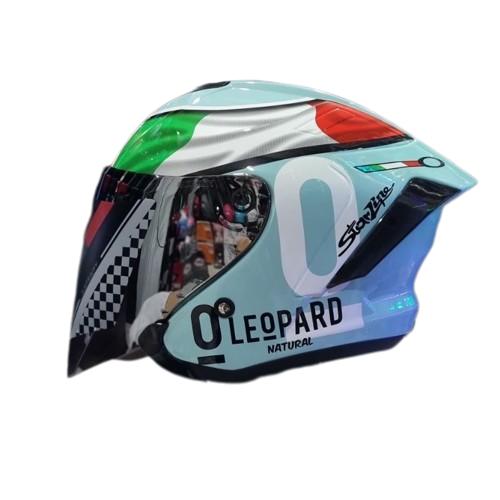 Jual Helm Half Face JS ARMOR Motif LEOPARD Original SNI - LEOPARD TOSCA ...