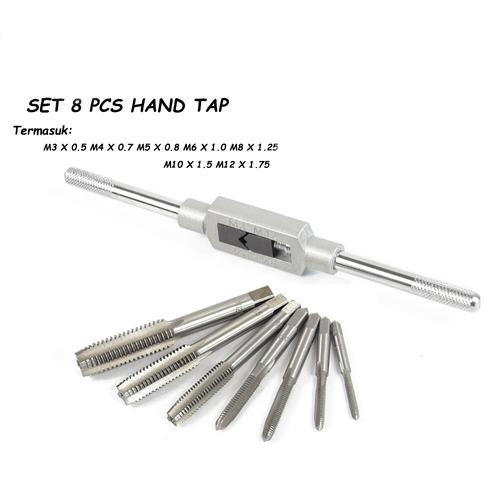 Jual Tap Drat Ulir Terbalik 8 Pcs Freed / Alat Membuka Baut Patah Dol ...