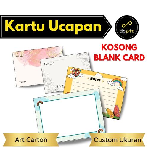Jual Kartu ucapan kosong blank cards Greeting cardd - A6, Art carton ...